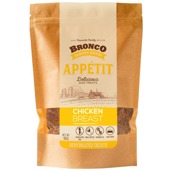 Bronco Appetit Chicken Breast Dog Treats 90g | Pawpy Kisses
