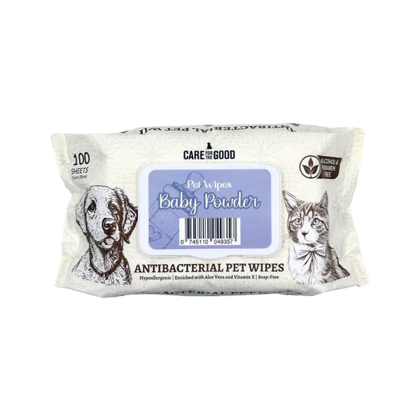 [3 FOR $11.90] Care For The Good Antibacterial Baby Powder Pet Wipes ...