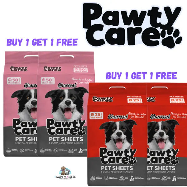 [Buy 1 Get 1 Free] Pawty Care Charcoal Training Pet Sheets (2 Sizes ...