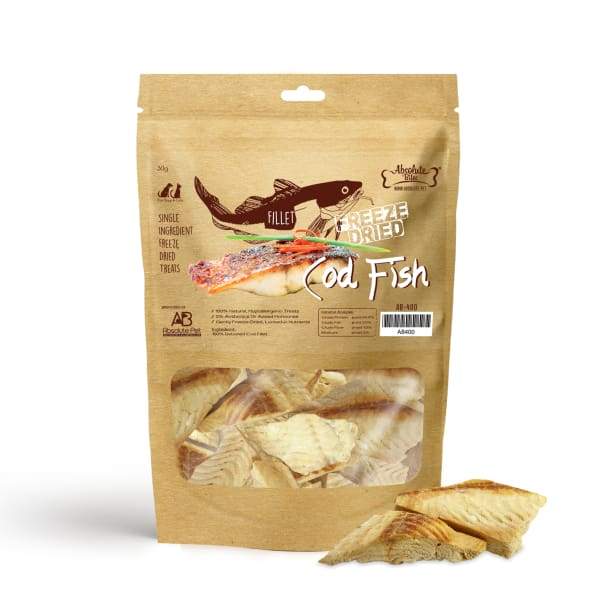 [35% OFF] Absolute Bites Freeze Dried Cod Fish Dog & Cat Treat 30g ...